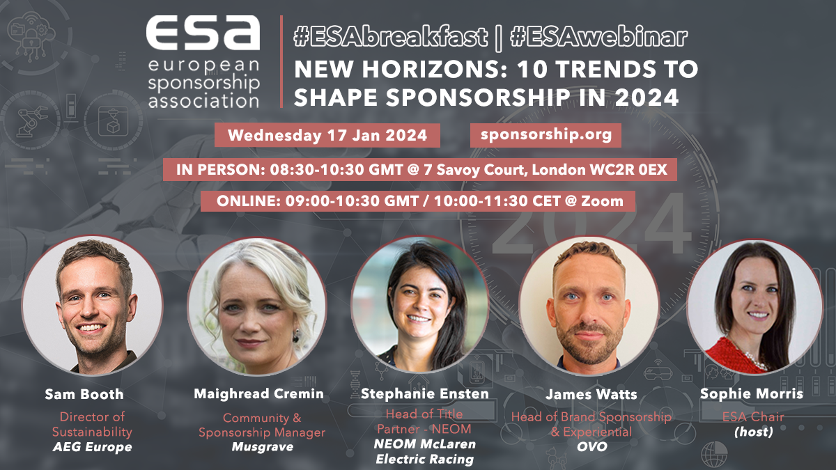 ESA Breakfast – New Horizons: 10 Trends to Shape Sponsorship in 2024 ...